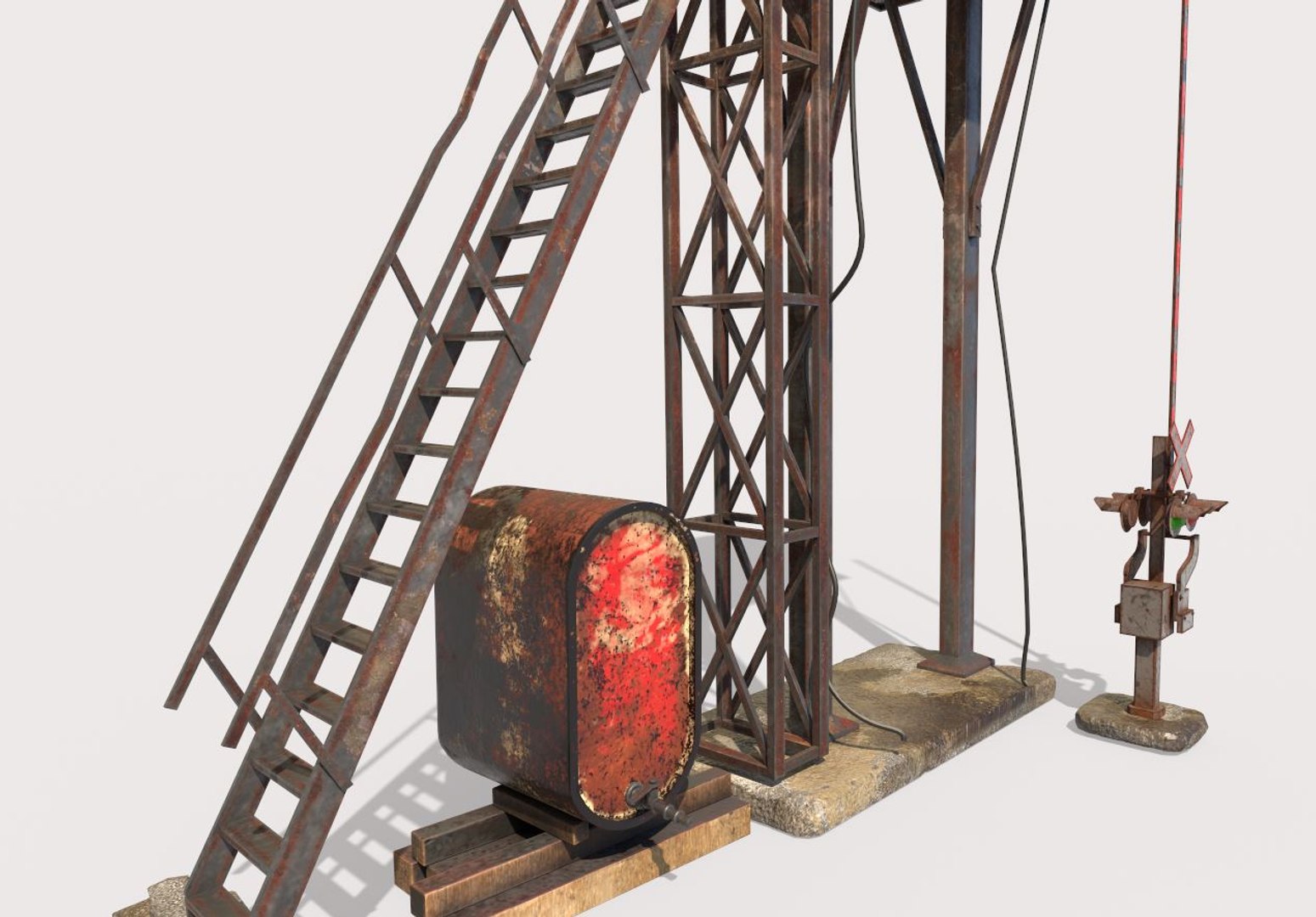 Railroad Signal Tower 3D Model - TurboSquid 1814624