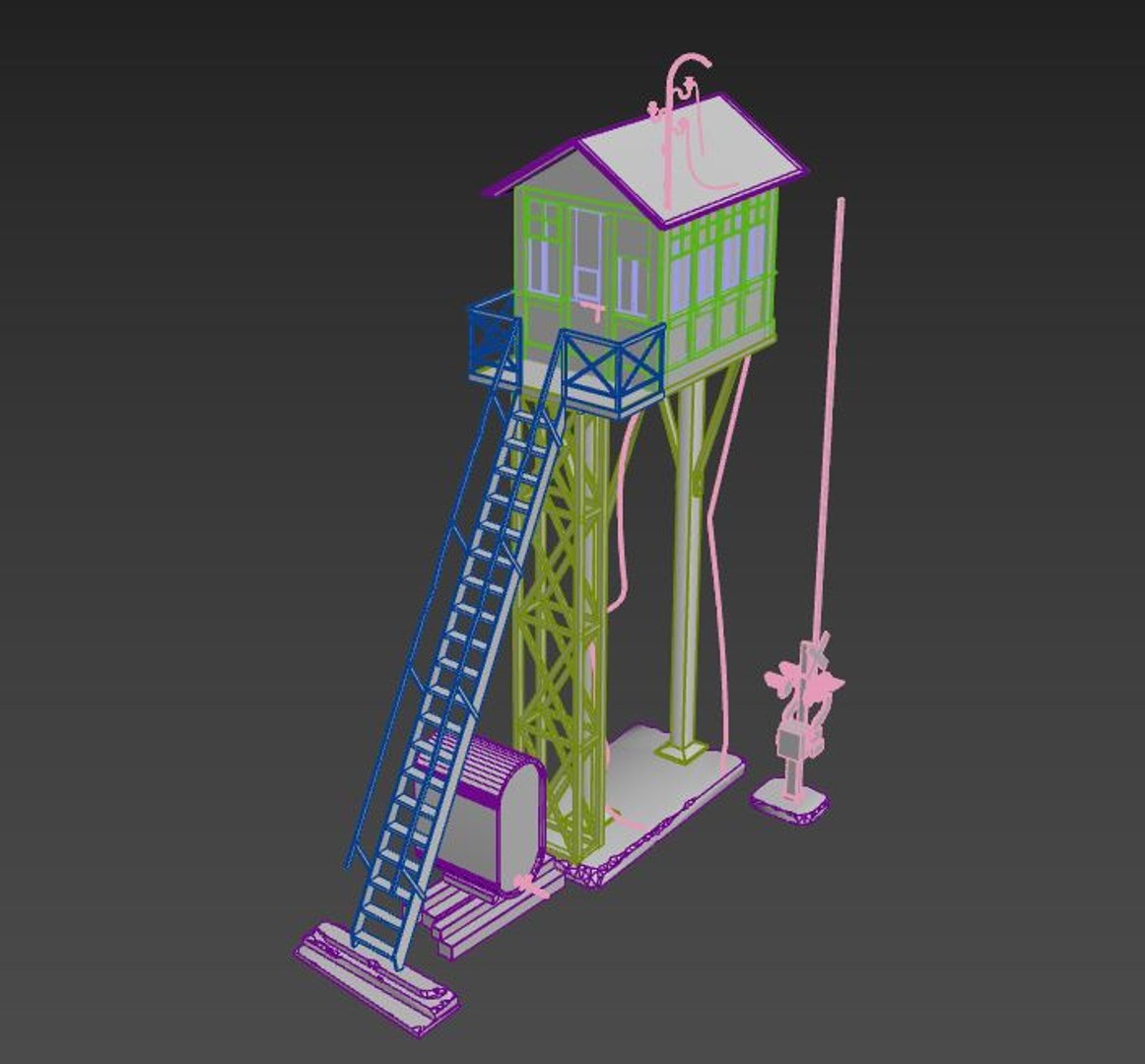 Railroad Signal Tower 3D Model - TurboSquid 1814624