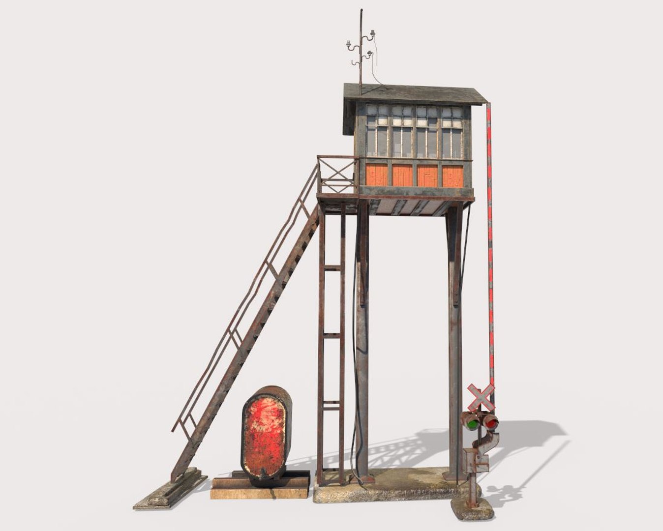 Railroad Signal Tower 3D Model - TurboSquid 1814624