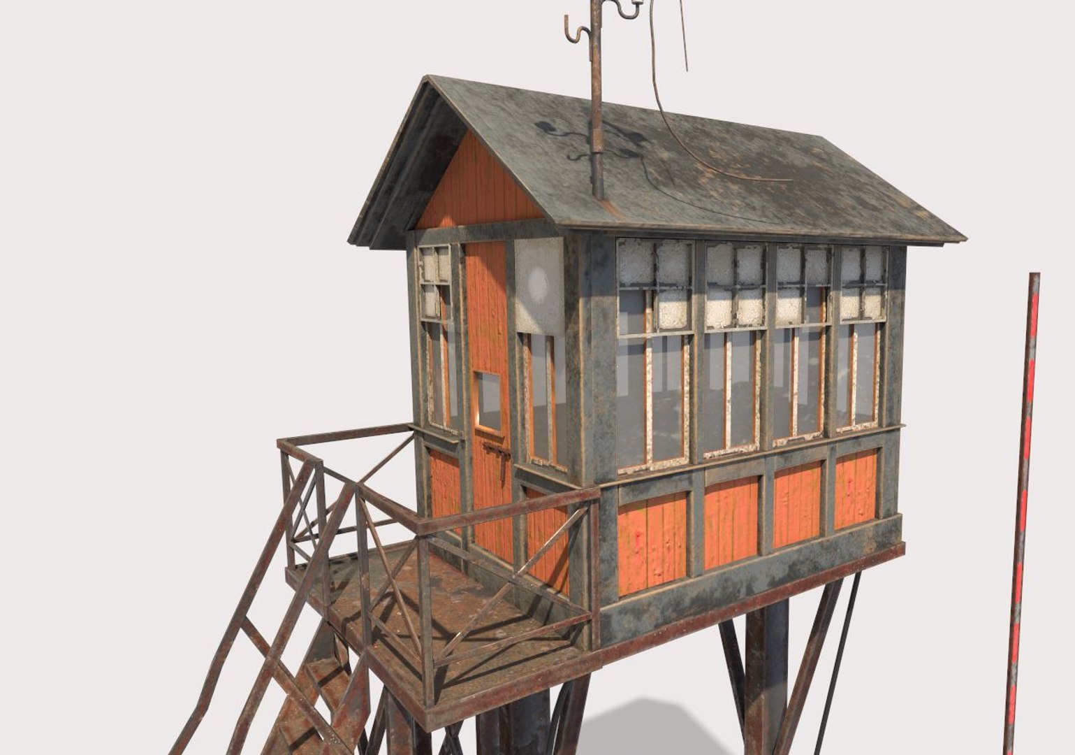Railroad Signal Tower 3D Model - TurboSquid 1814624