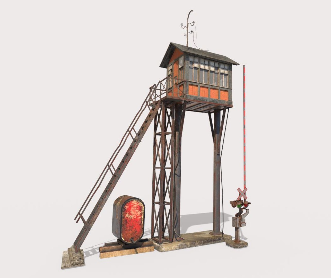 Railroad Signal Tower 3D model - TurboSquid 1814624
