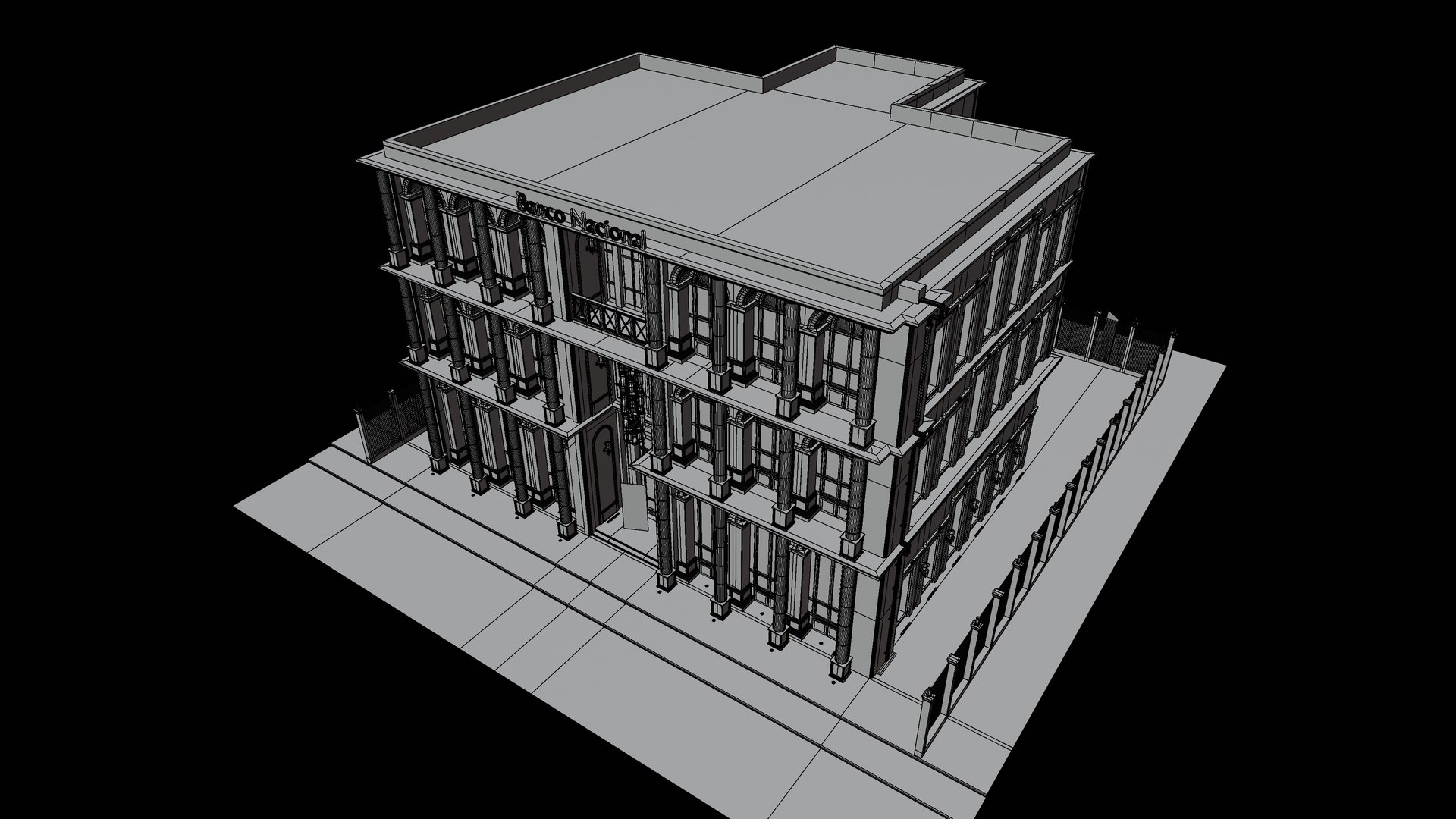 3D Classic Bank Buidling Model - TurboSquid 2257698