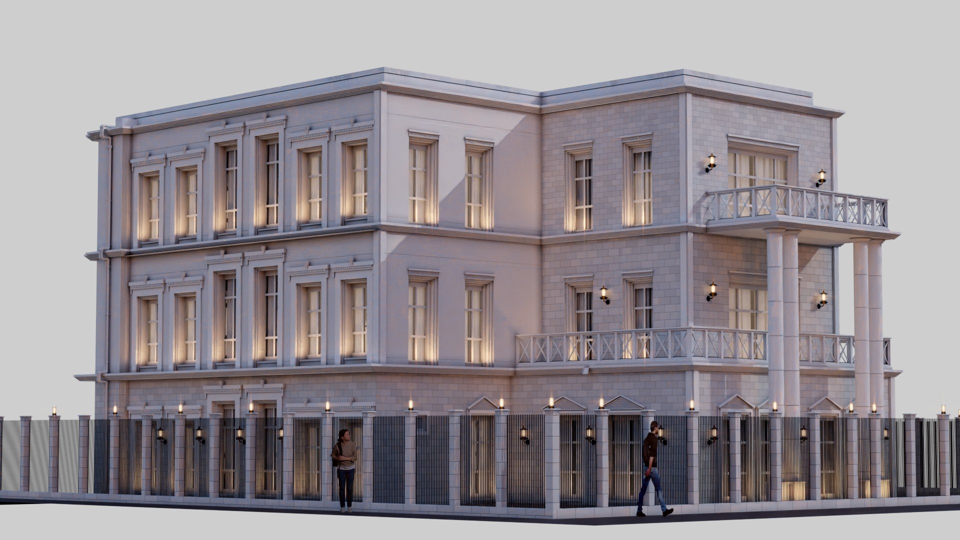 3D Classic Bank Buidling Model - TurboSquid 2257698