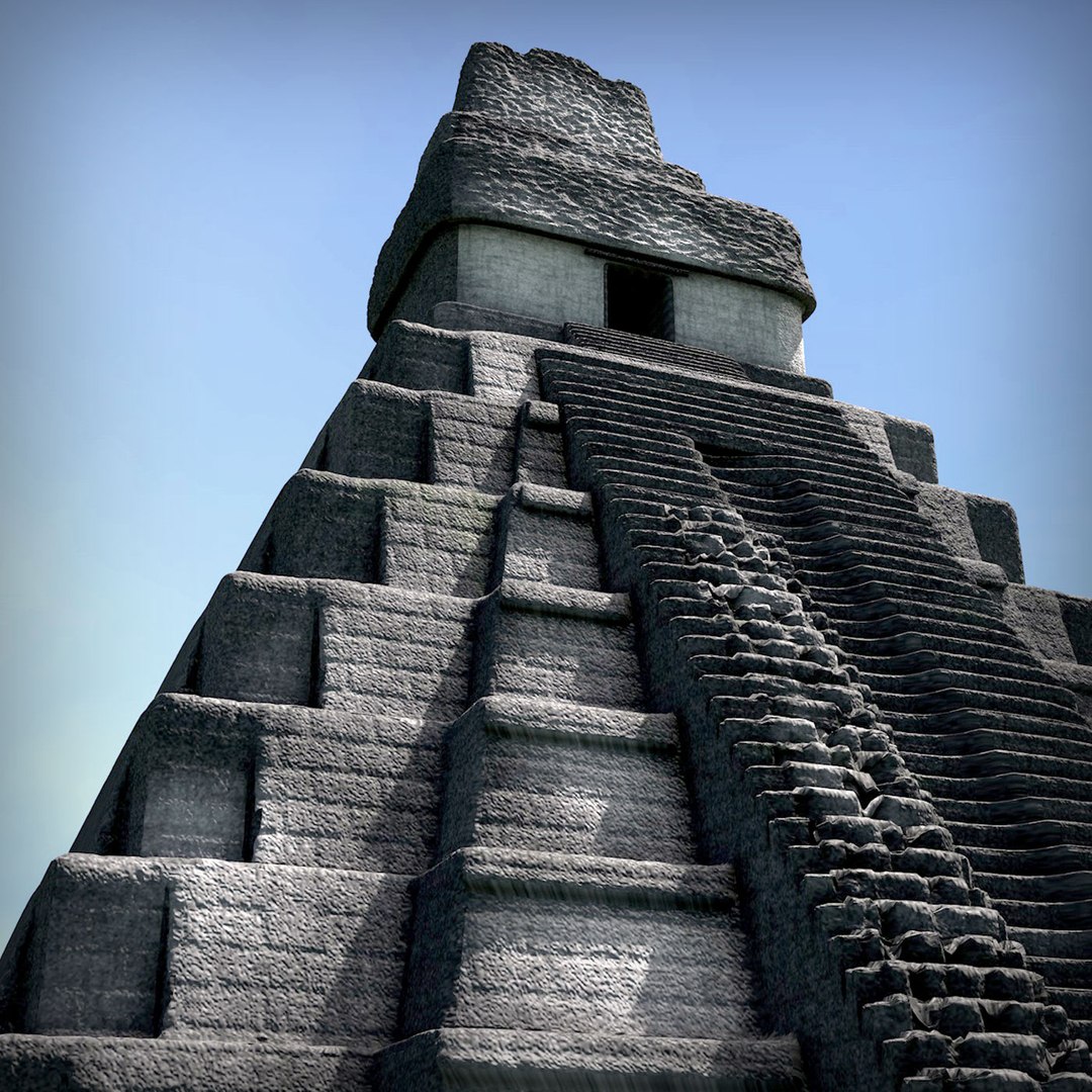3d model mayan pyramid