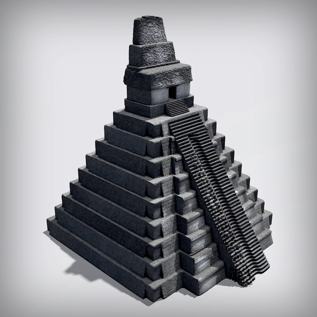3d model mayan pyramid