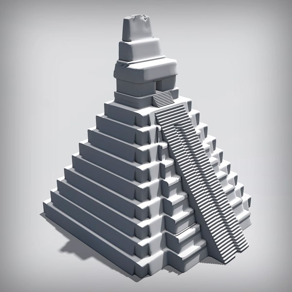 3d model mayan pyramid