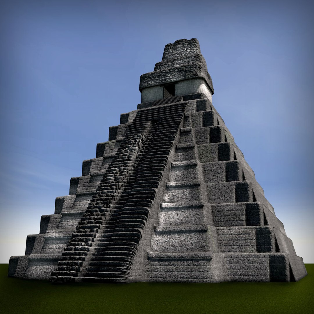 3d model mayan pyramid