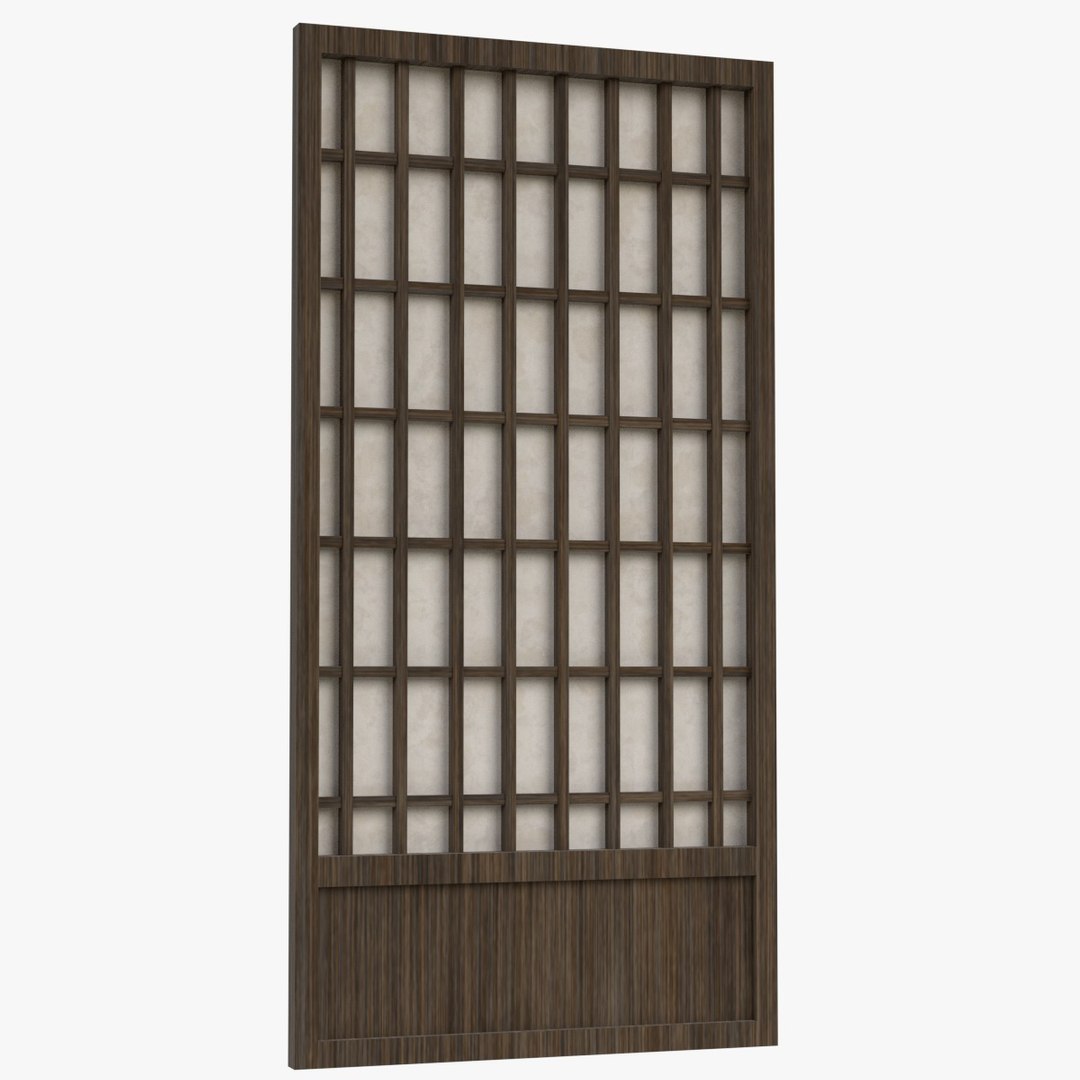Shoji Japanese Paper Door 3D Model - TurboSquid 1632144