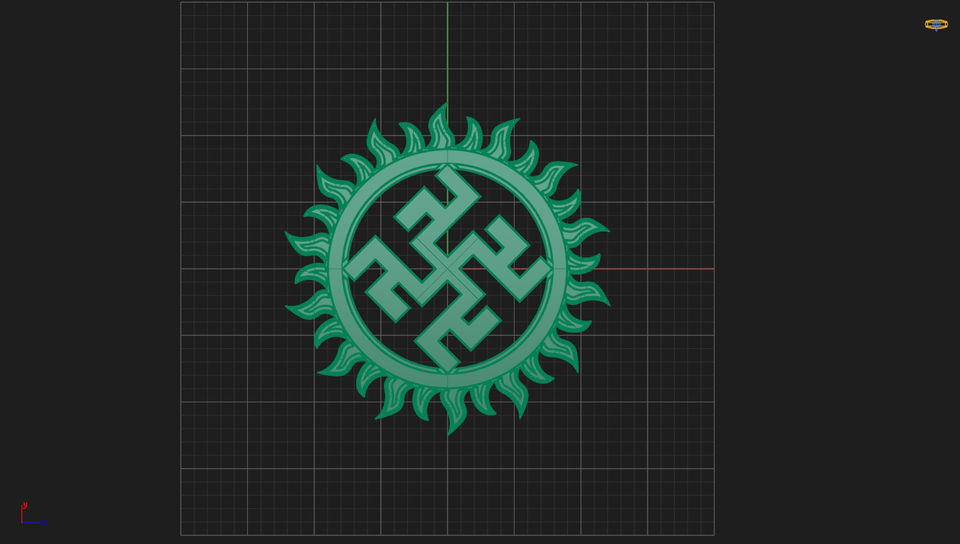 3D Model Of Slavic Rune Pendant Model - TurboSquid 2302994