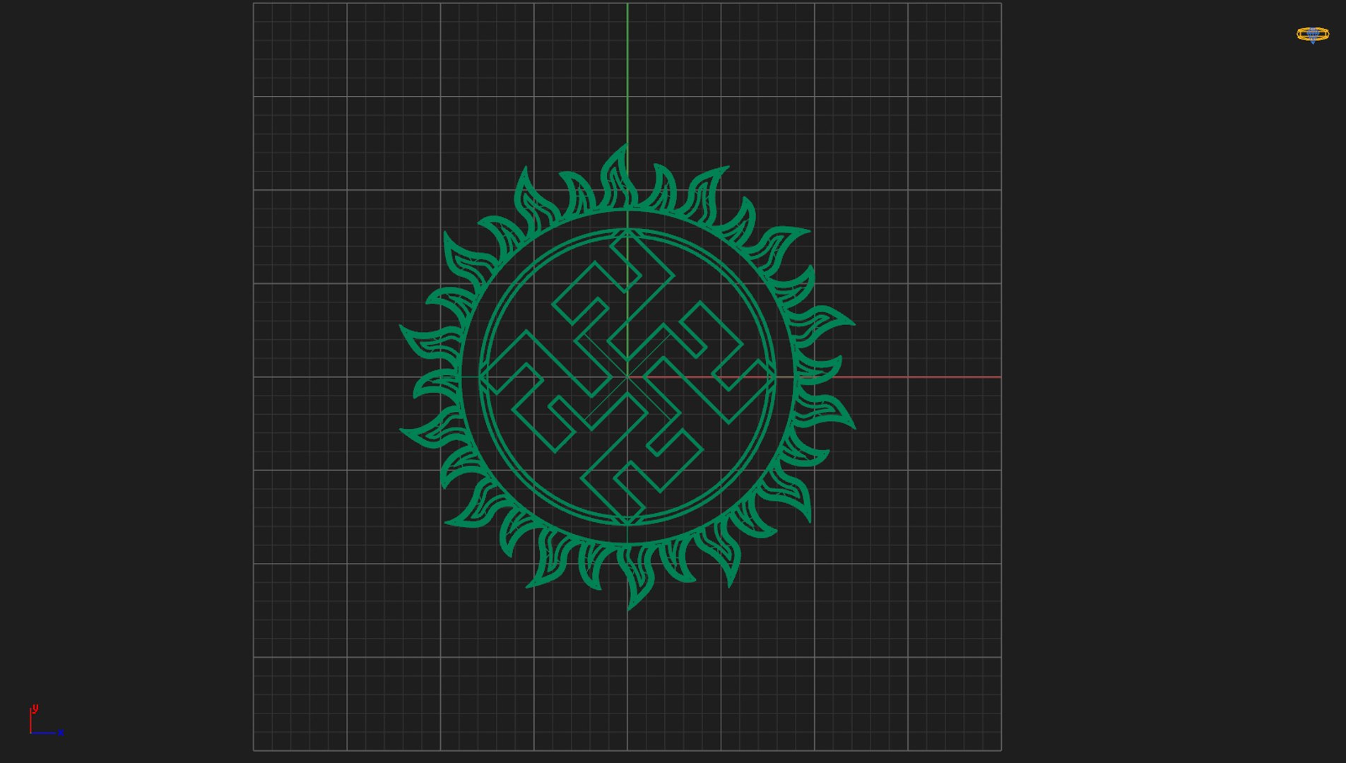 3D Model Of Slavic Rune Pendant Model - TurboSquid 2302994