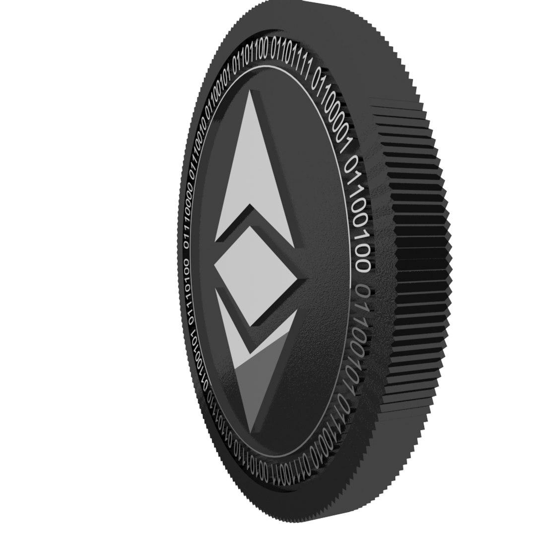 Ethereum black coin 3D model - TurboSquid 1461831