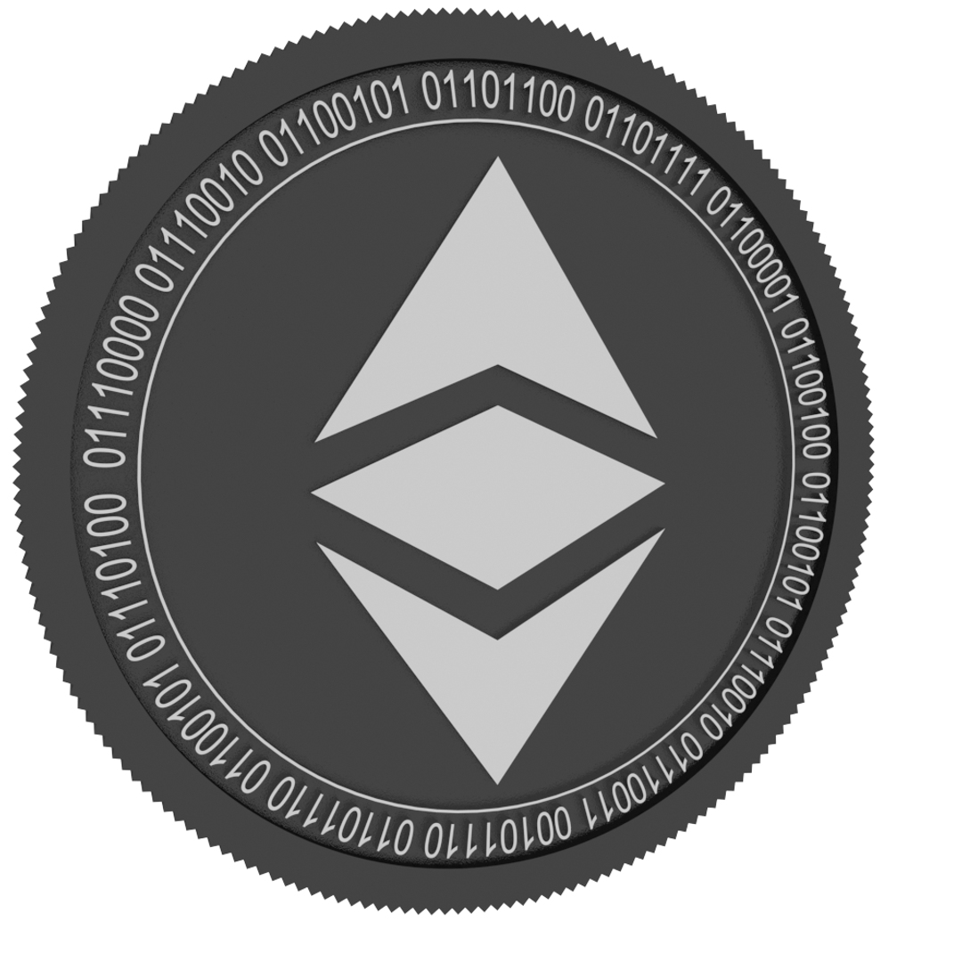 Ethereum black coin 3D model - TurboSquid 1461831