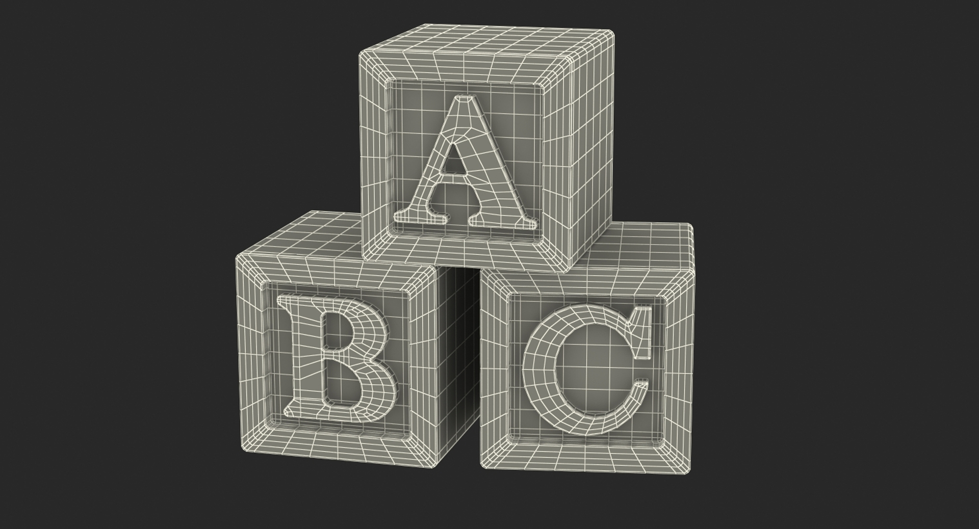 3D Abc Wooden Blocks - TurboSquid 1341291