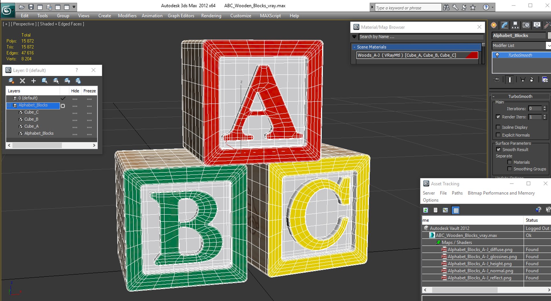 3D abc wooden blocks - TurboSquid 1341291