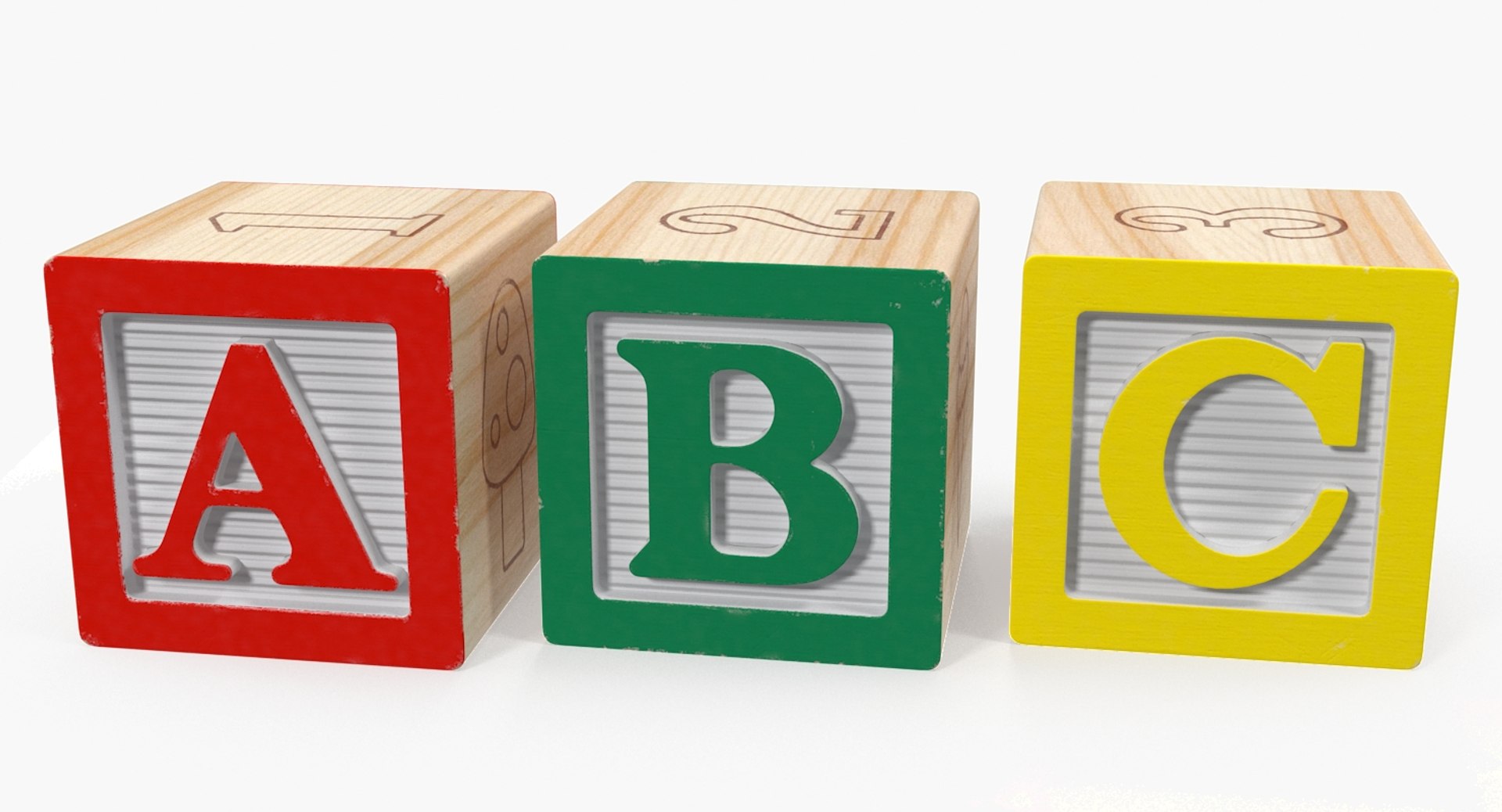 3D Abc Wooden Blocks - TurboSquid 1341291