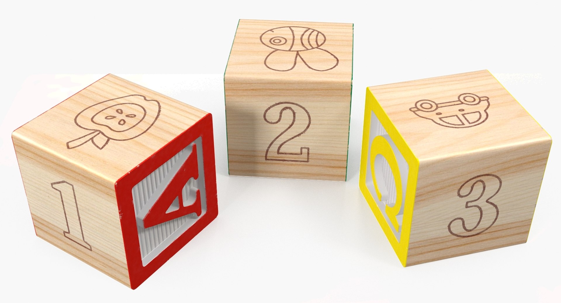 3D Abc Wooden Blocks - TurboSquid 1341291