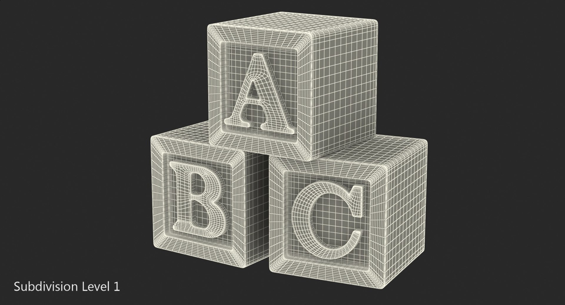 3D abc wooden blocks - TurboSquid 1341291