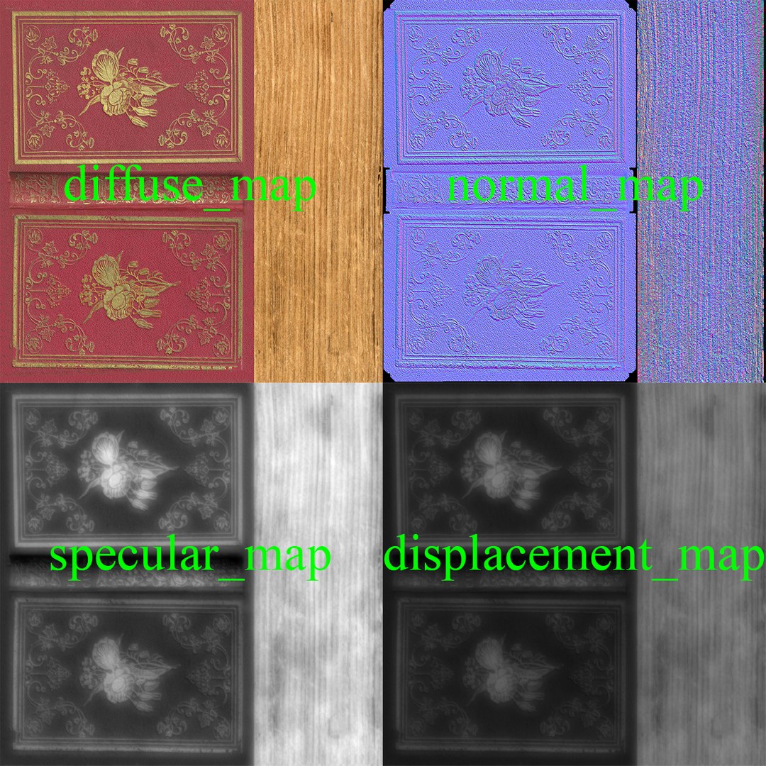 realistic books modeled 3d model