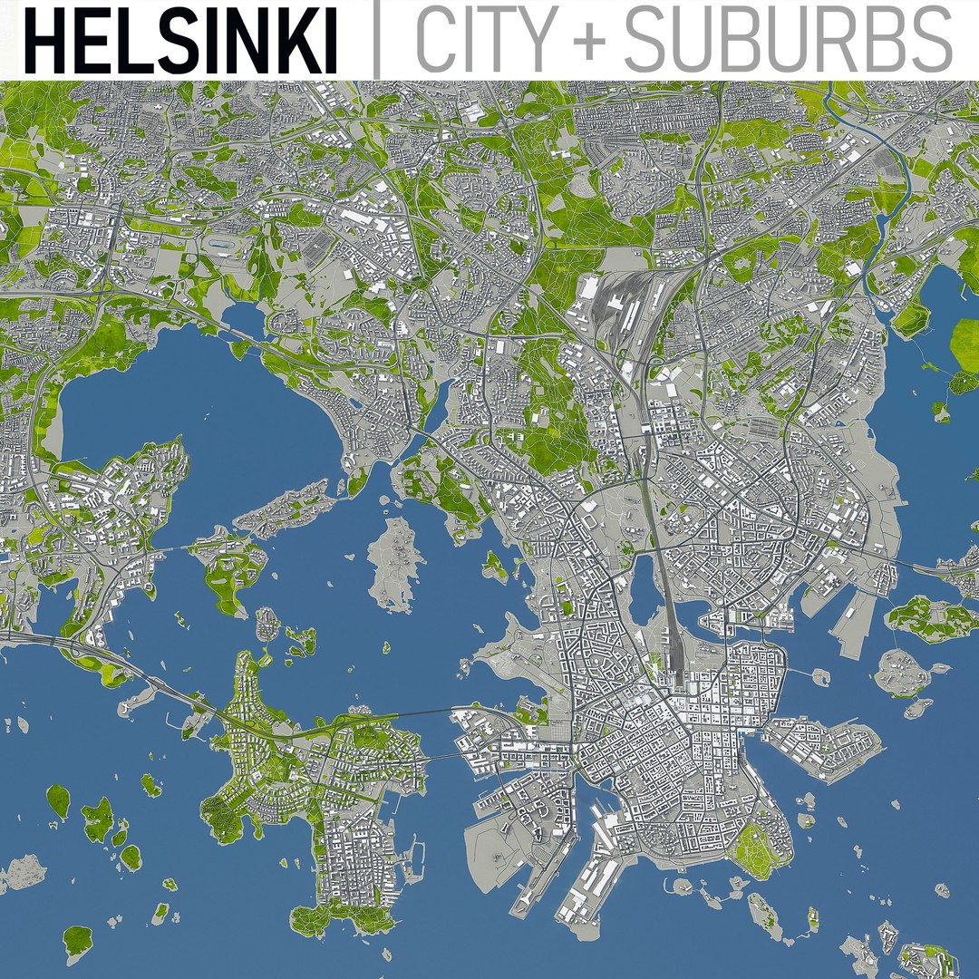 Helsinki Area Town 3D Model - TurboSquid 1334420