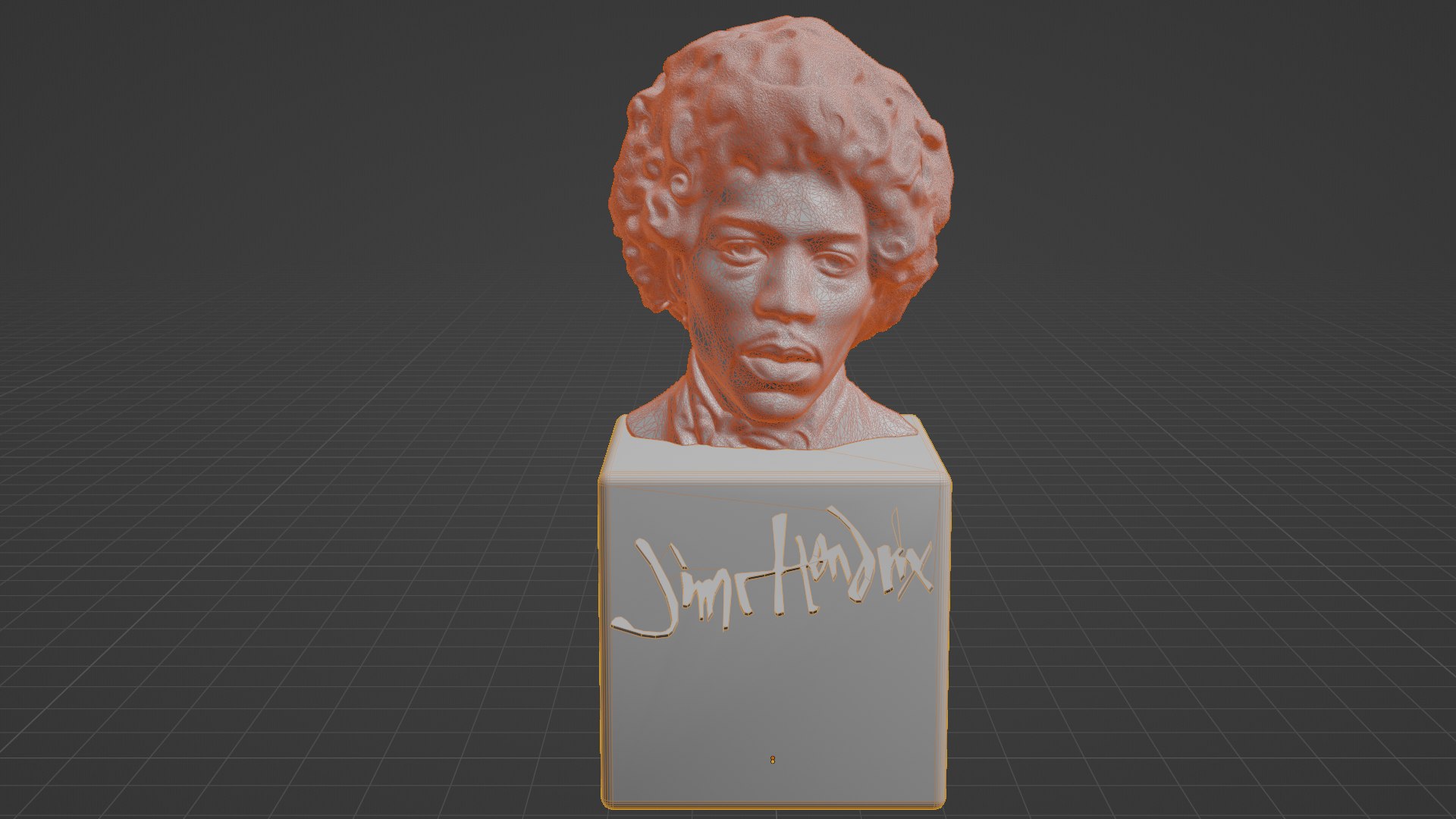 Jimi Hendrix - Modular Portrait Bust 3D Printable Model - TurboSquid ...