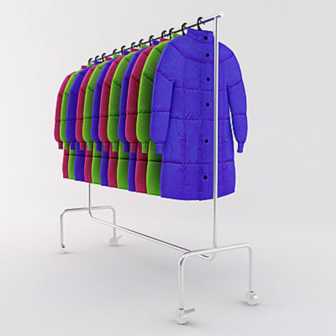 Retail Clothing Rack 3d Model