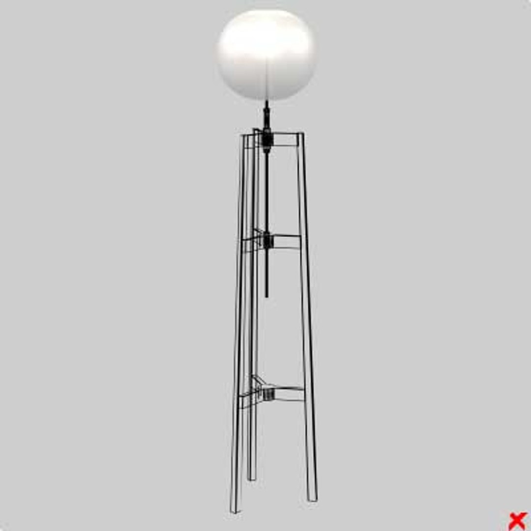 3d model lamp standing