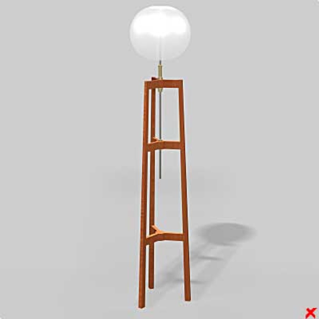 3d model lamp standing
