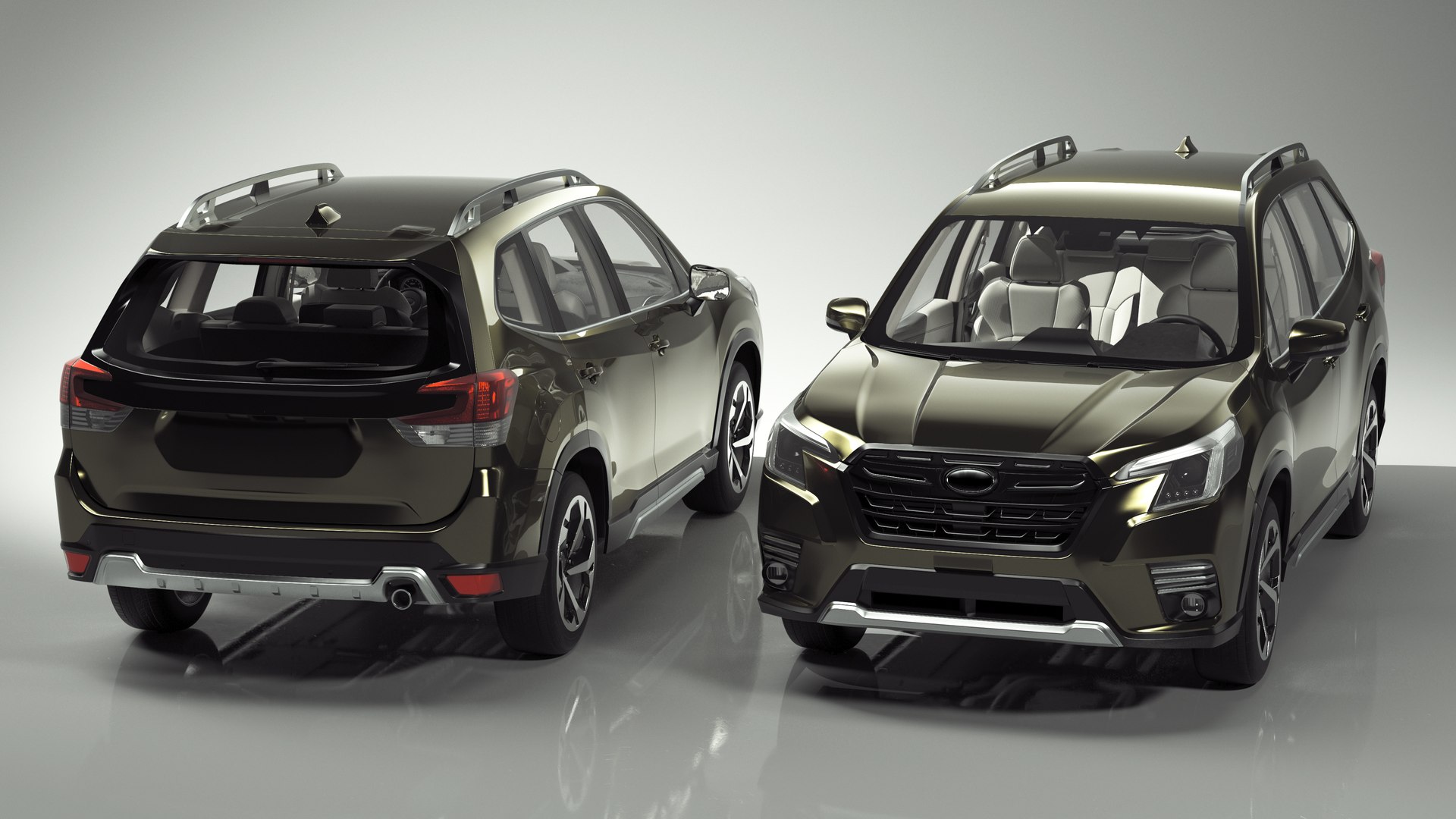 Green Compact Crossover SUV model - TurboSquid 2101400