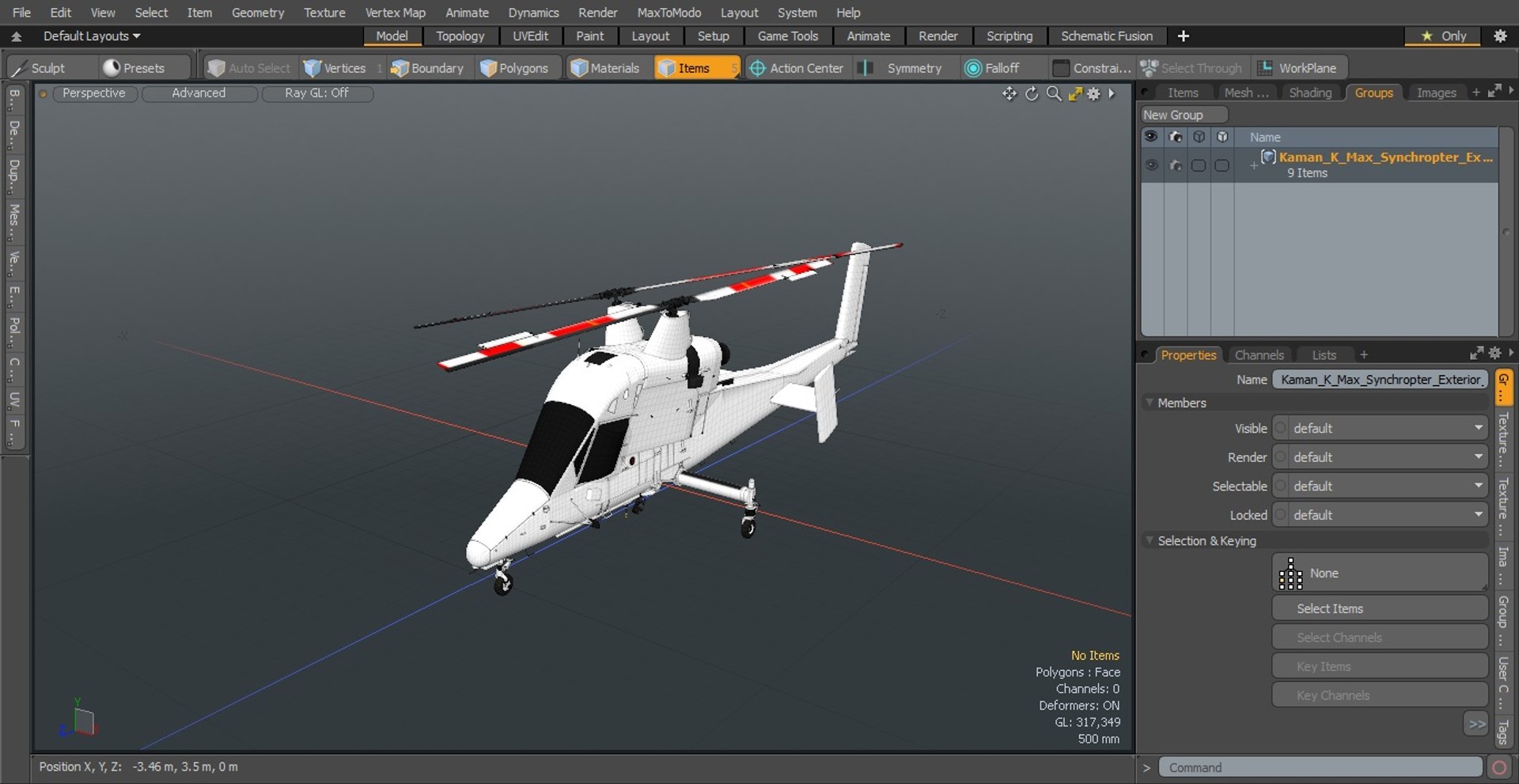 Synchropter Helicopter Exterior Only model - TurboSquid 1808634