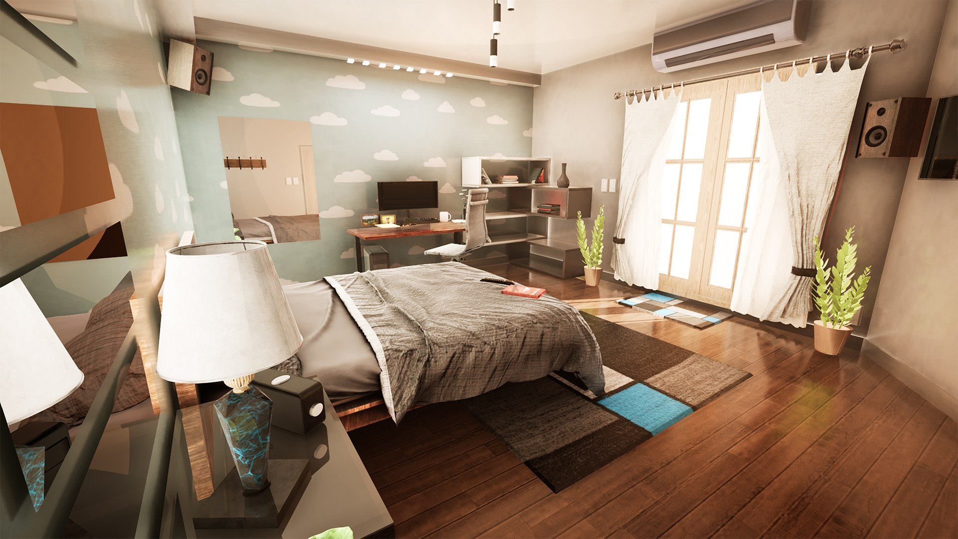 3D Model Small Bedroom Furniture Package 80 Variations - TurboSquid 1984635