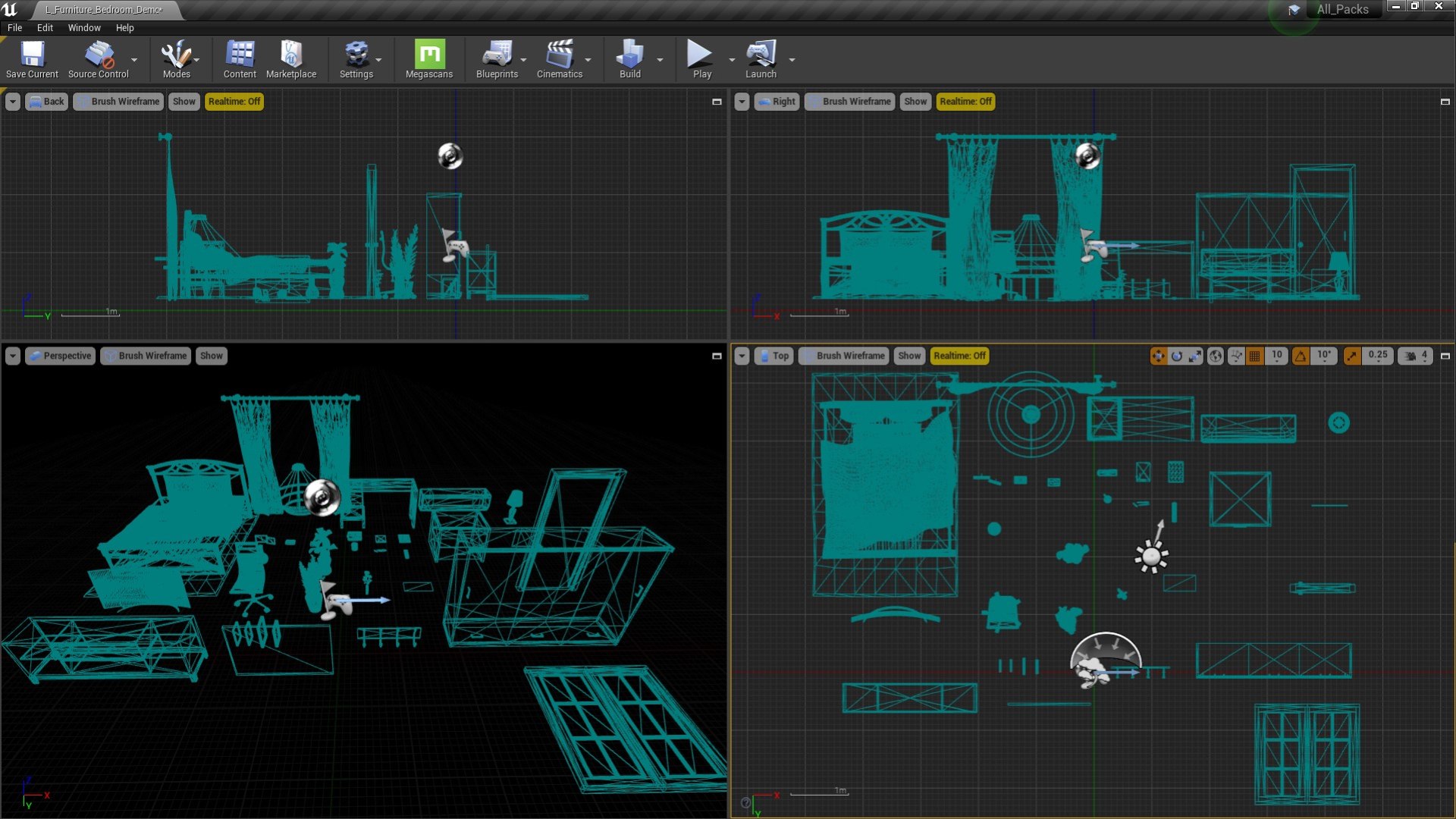 3D Model Small Bedroom Furniture Package 80 Variations - TurboSquid 1984635