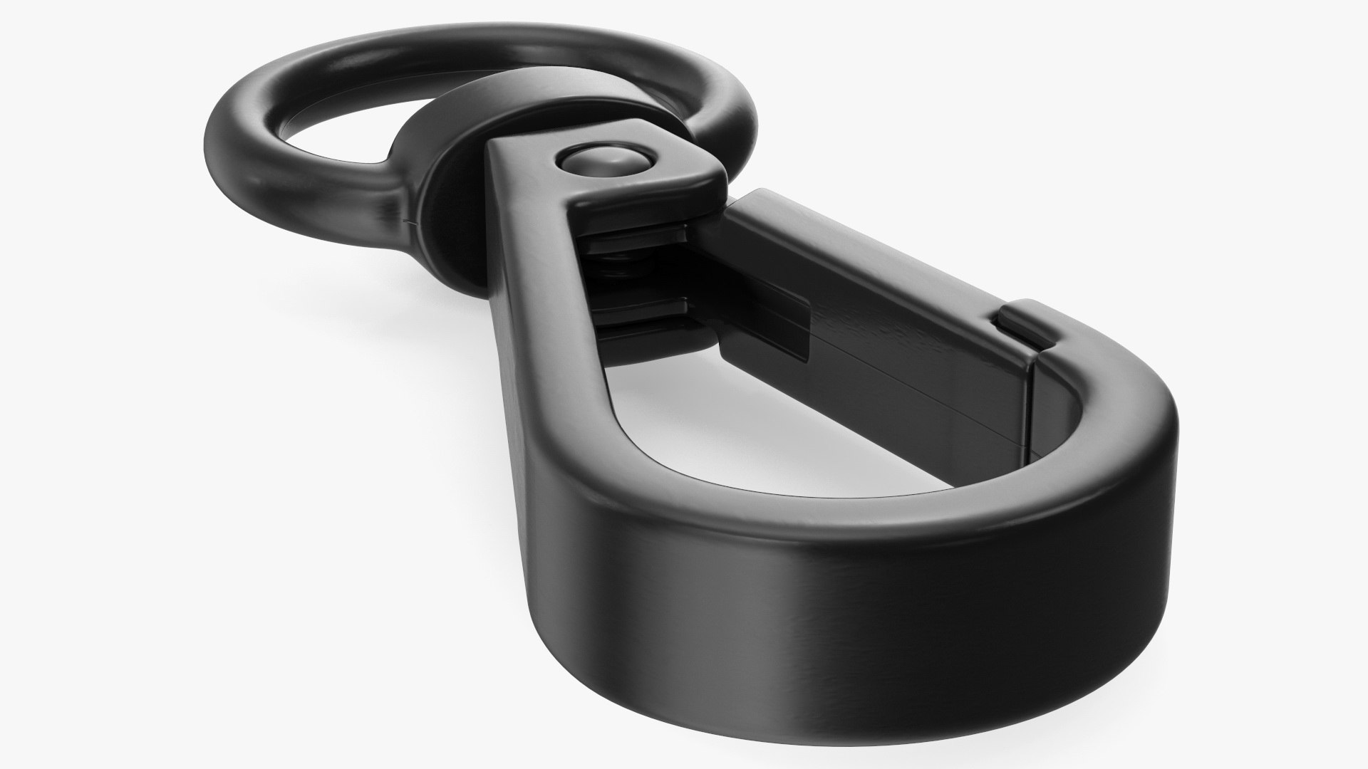 3D Push Gate Snap Hook Black model - TurboSquid 1777963