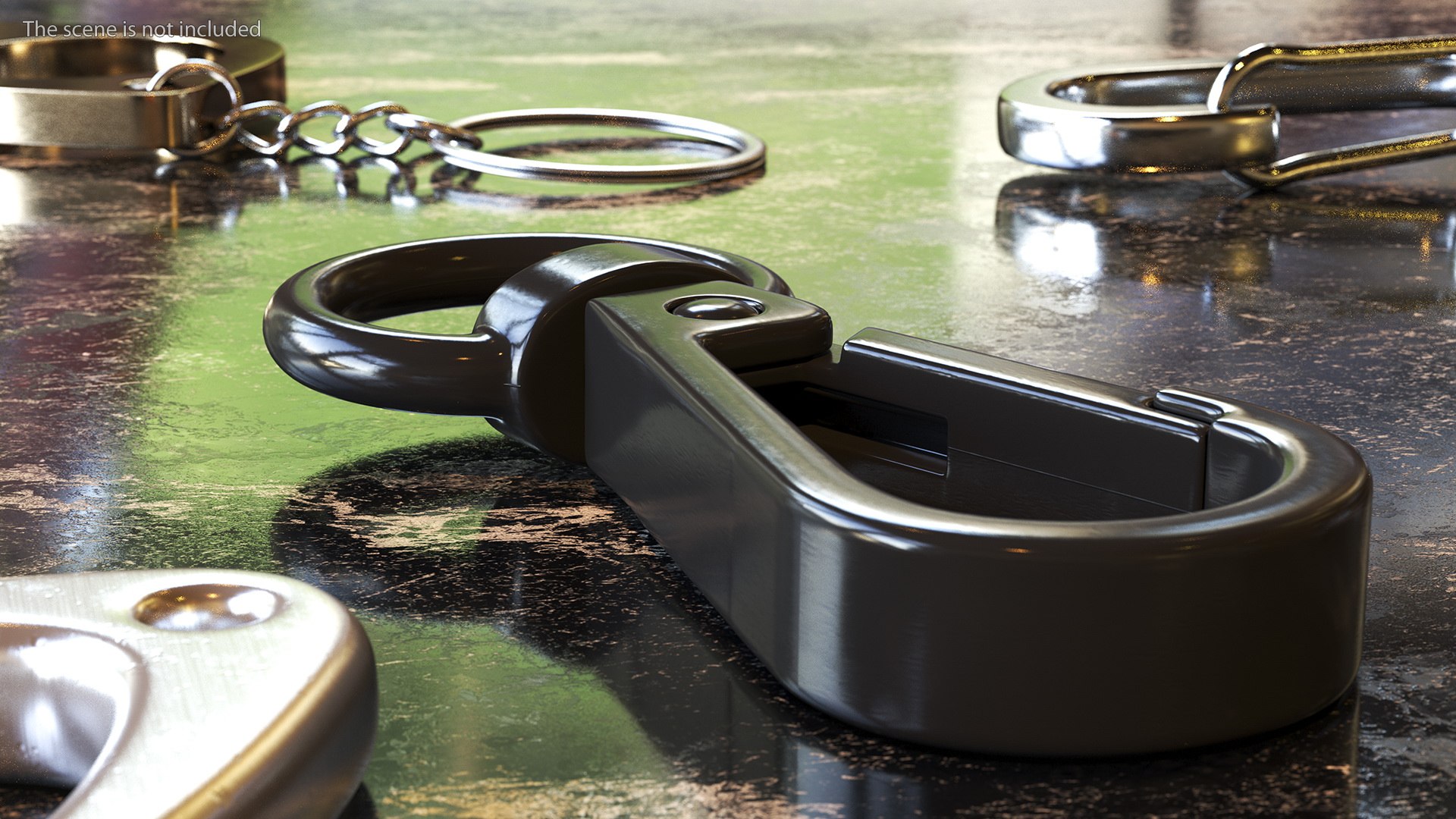 3D Push Gate Snap Hook Black Model - TurboSquid 1777963