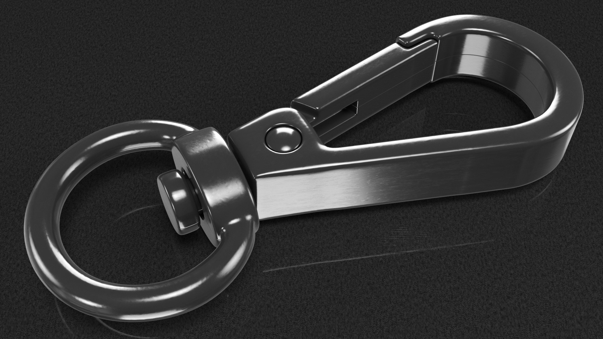 3D Push Gate Snap Hook Black Model - TurboSquid 1777963