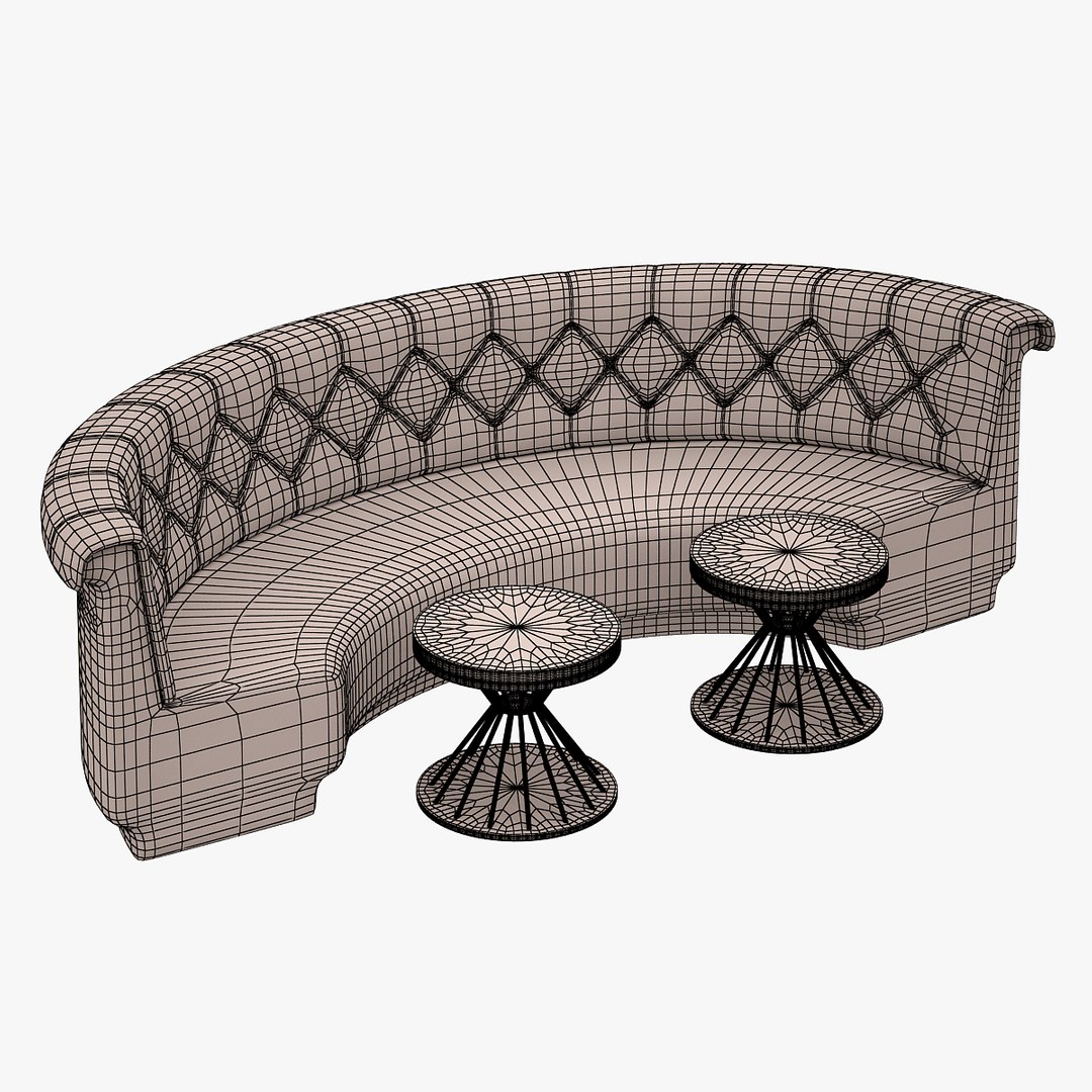sofa set 3d model