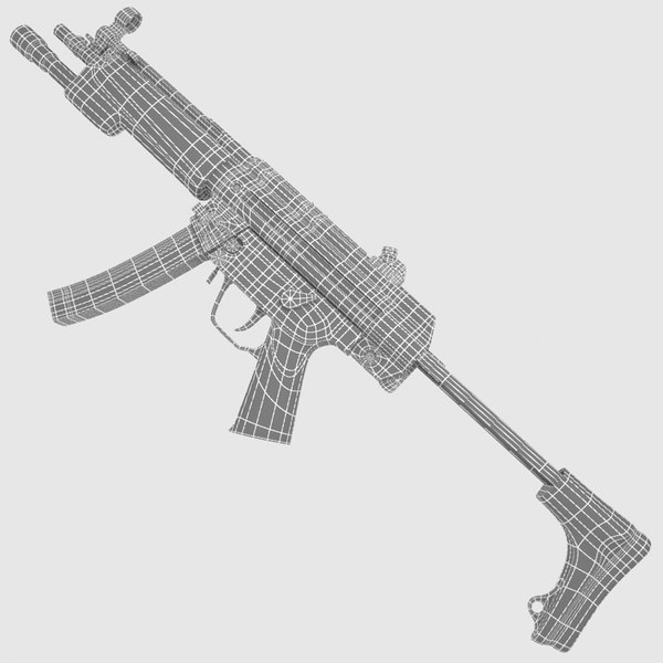 guns submachine 3d model