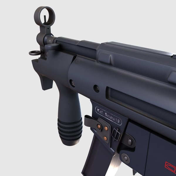 guns submachine 3d model