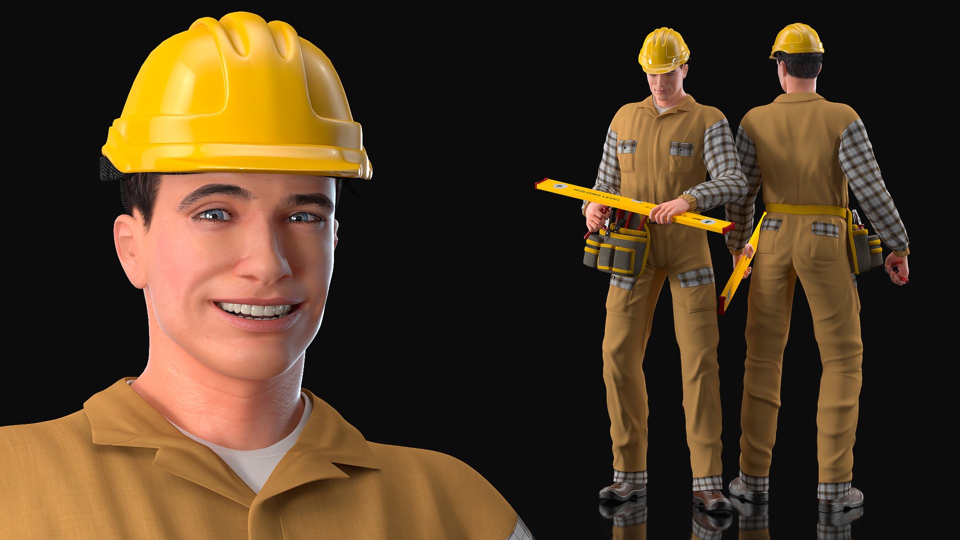 Builder rigged male 3D model - TurboSquid 1580106