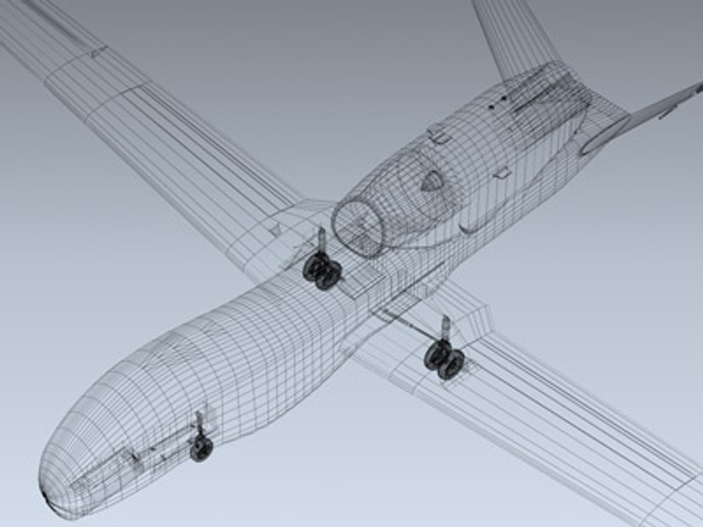 3d Rq-4a Global Hawk Aircraft Model