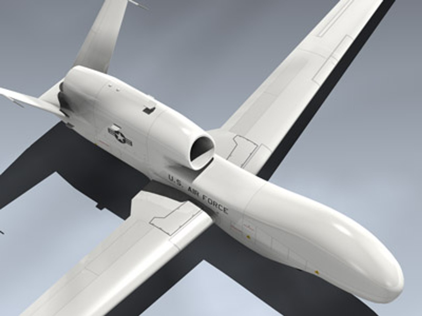 3d Rq-4a Global Hawk Aircraft Model