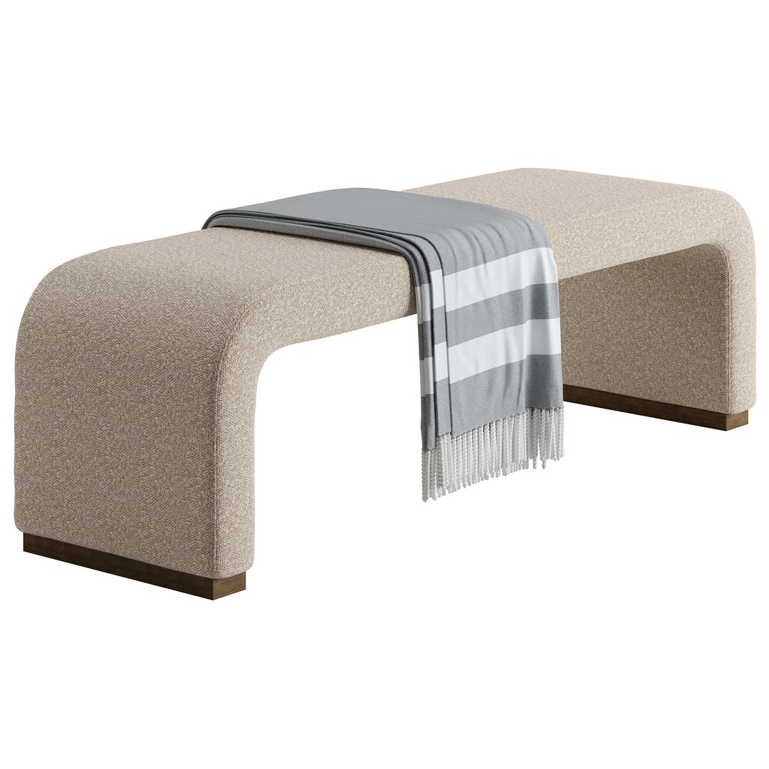 Pinto Curved Bench 3D Model - TurboSquid 2354872