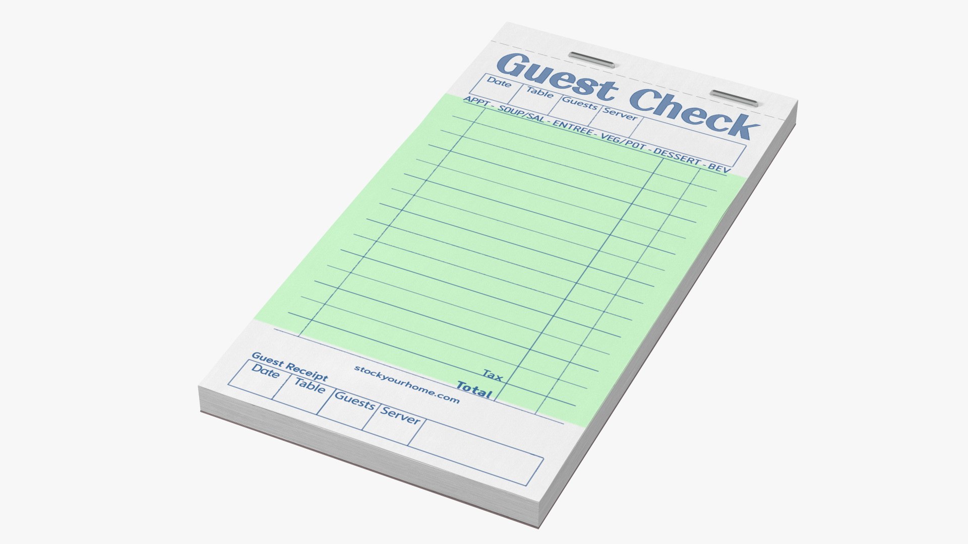 Blank Guest Check Book 3D model - TurboSquid 2070460