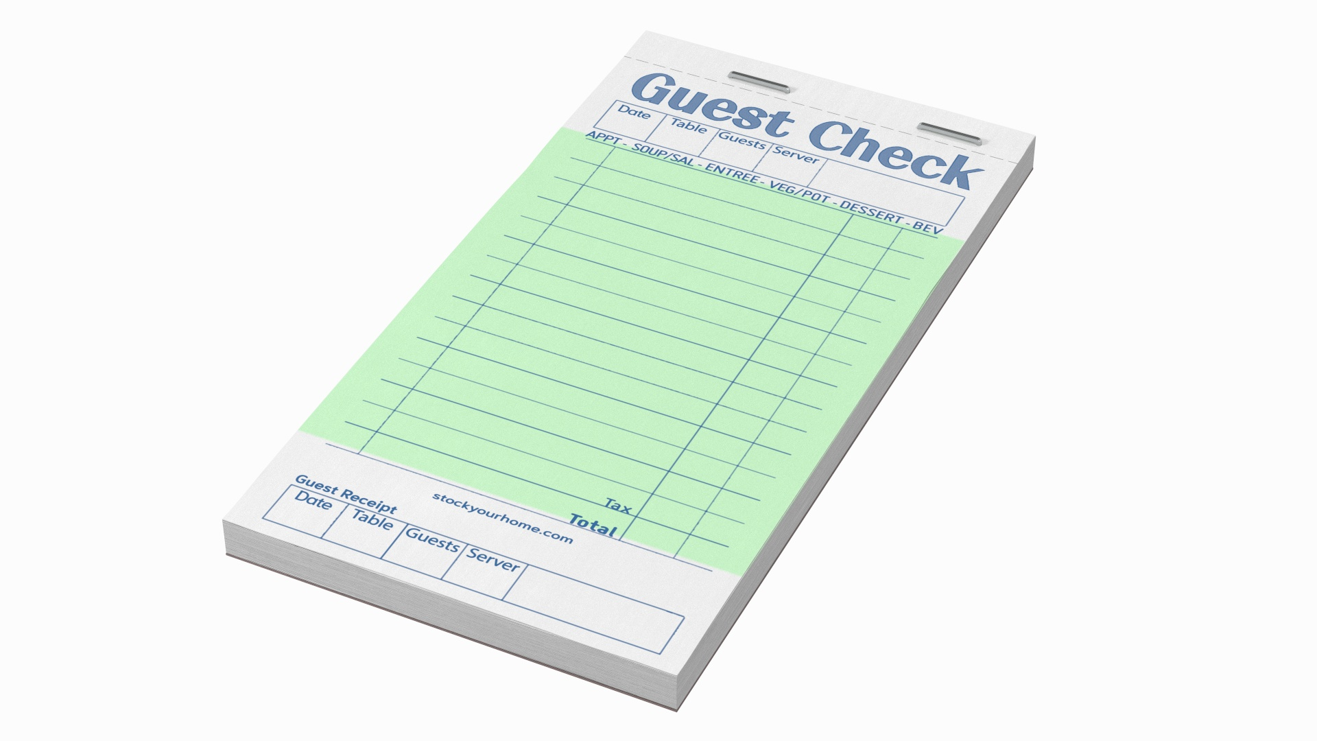 Blank Guest Check Book 3D Model - TurboSquid 2070460