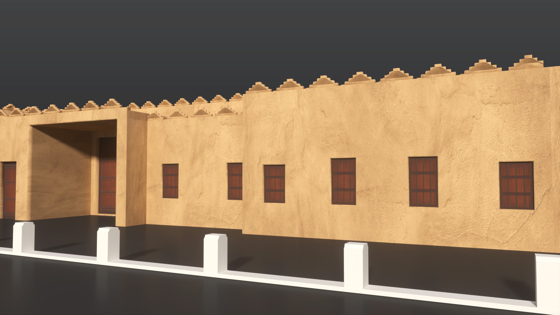 3D Model Al Shamiya Gate Kuwait City - TurboSquid 2352791