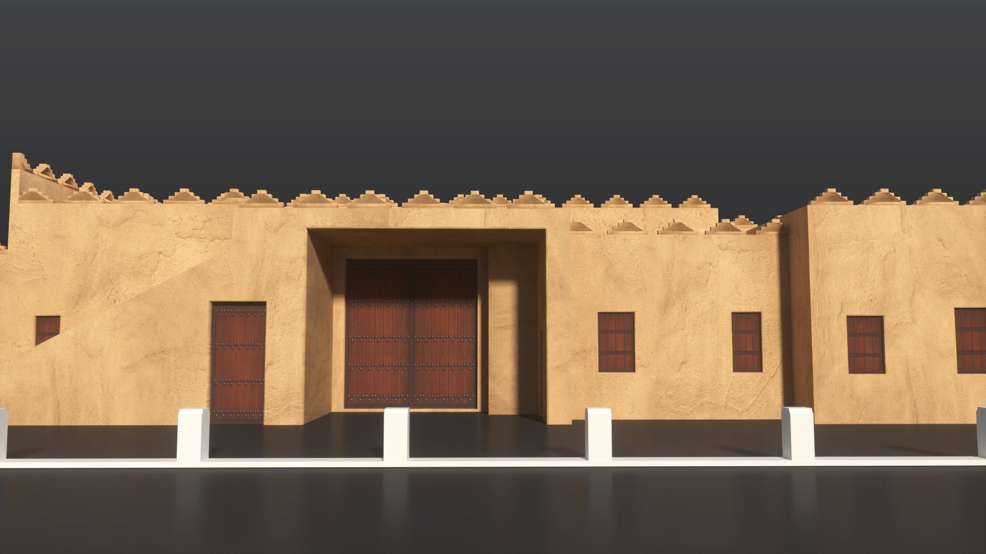 3D Model Al Shamiya Gate Kuwait City - TurboSquid 2352791