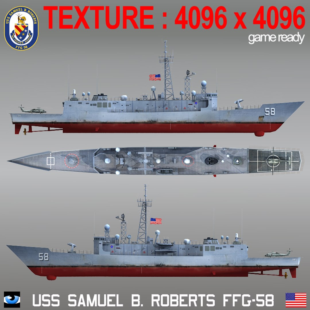Uss Samuel B Roberts 3ds