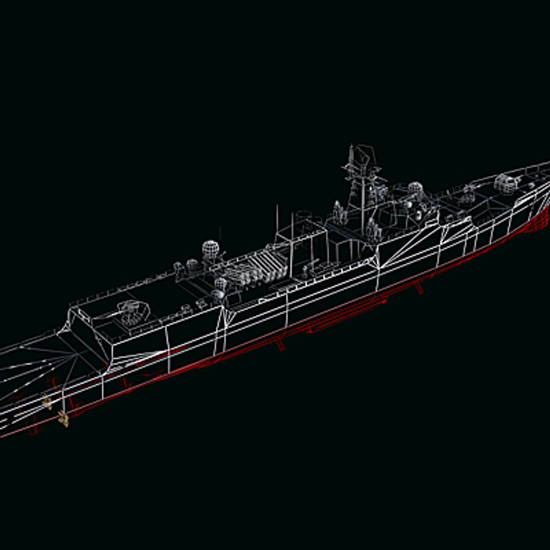 3d Model Type 052b Luyang Class
