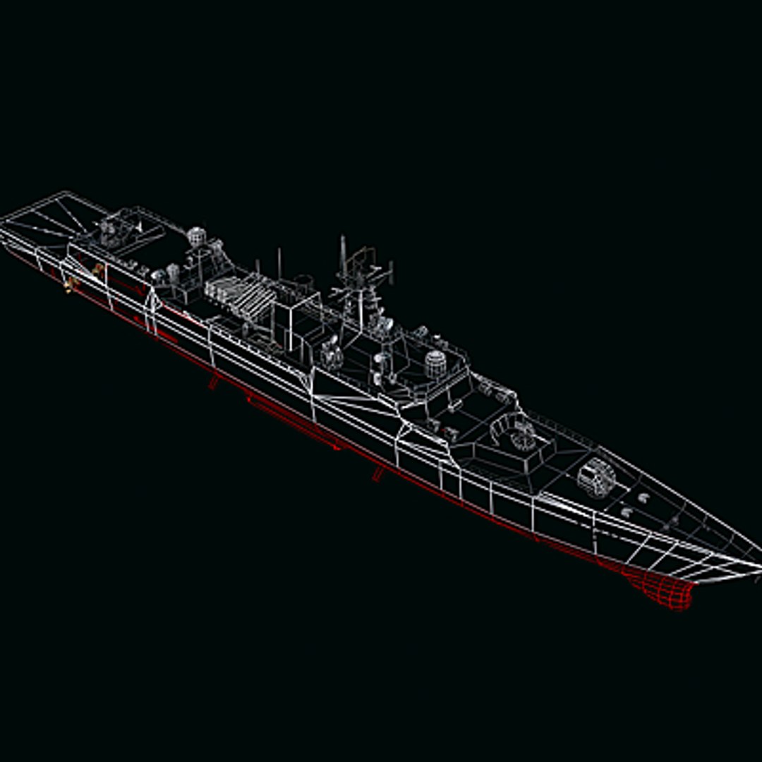 3d Model Type 052b Luyang Class