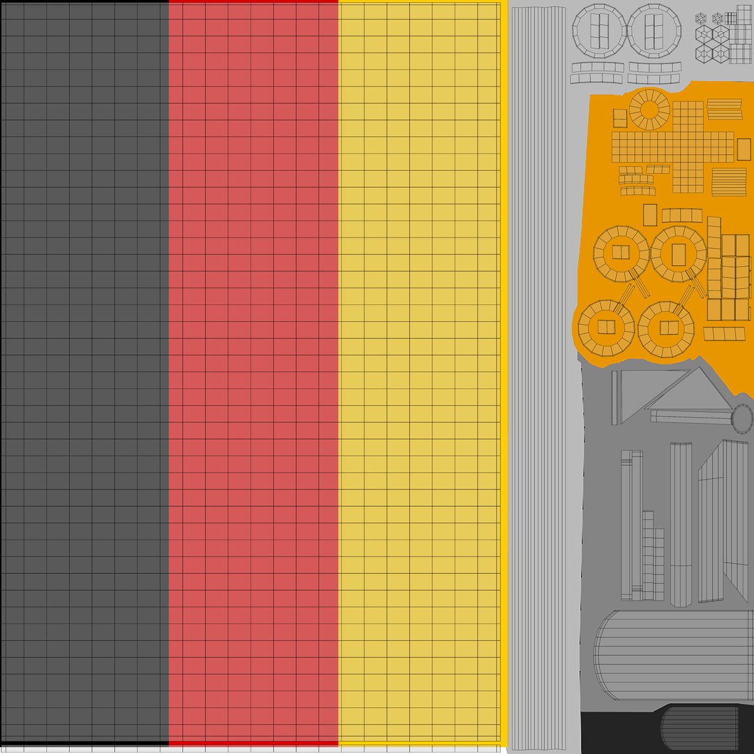 Wall Flag Germany 3D Model - TurboSquid 2146049