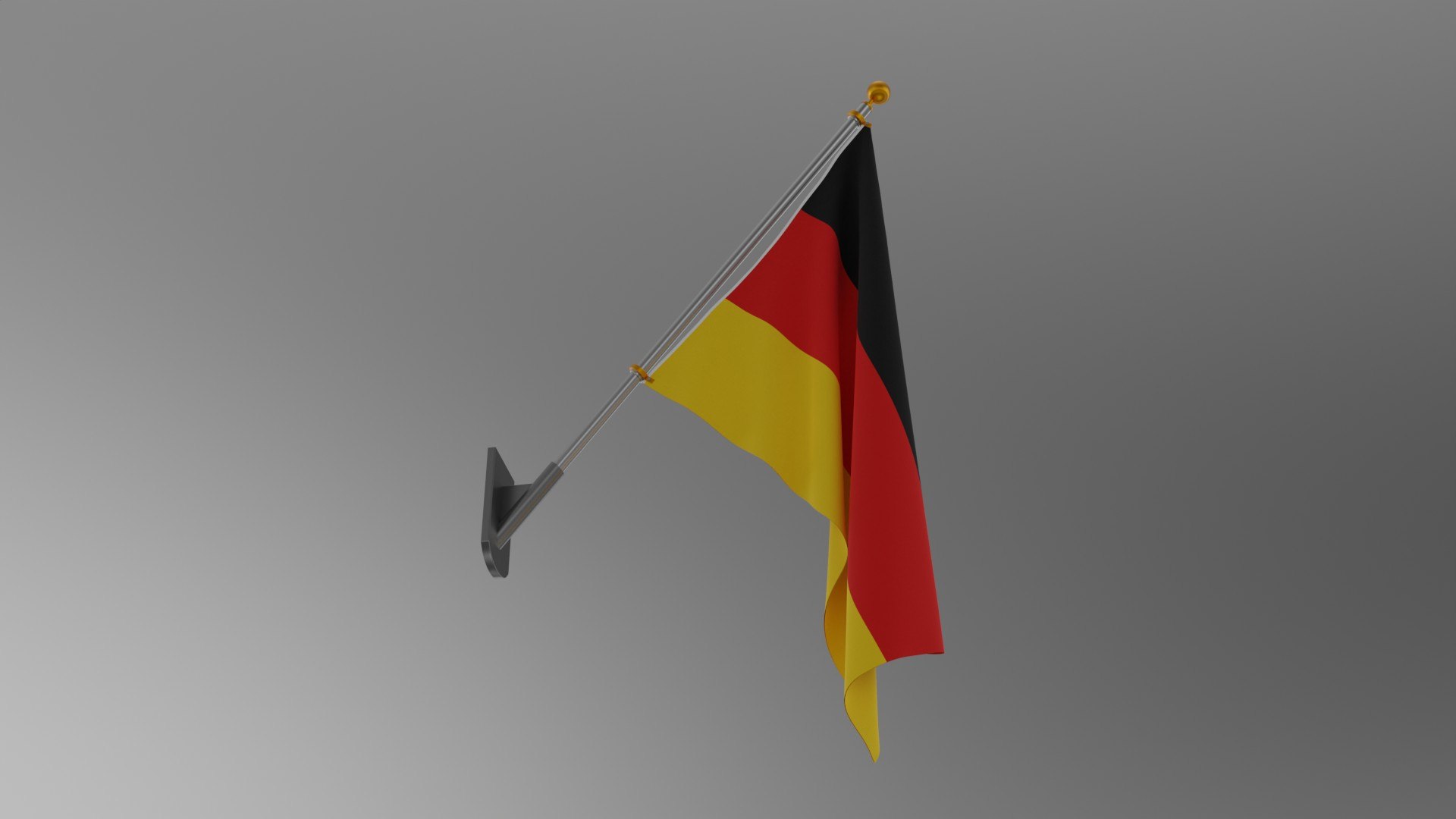 Wall Flag Germany 3D Model - TurboSquid 2146049